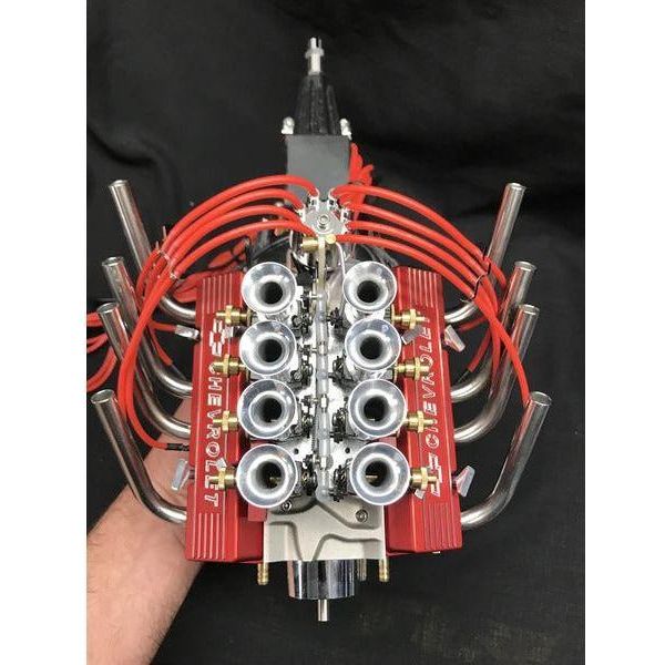 1/4 Scale V8 Nitro Powered 8 Carburetor Working Engine – Command Elite ...