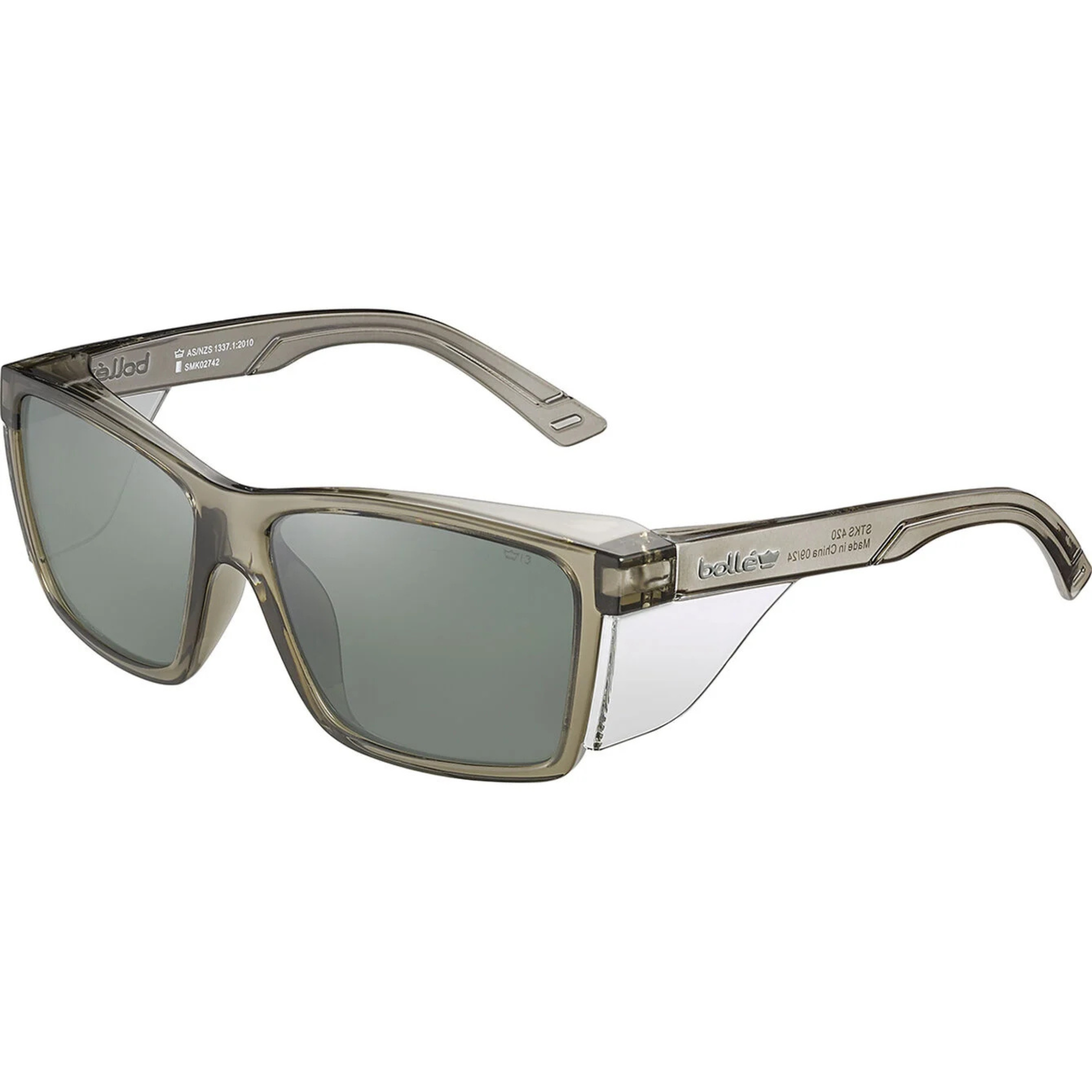 Bolle STKS 420 Smoke Polarized PC Lens - AS - Graphite PC Temples/Fram ...